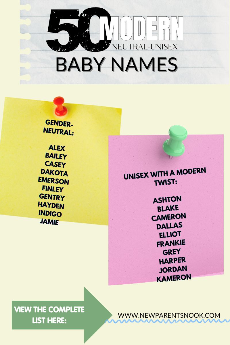 "50 Trendy Modern Baby Unisex- Neutral Names for the New Generation ...